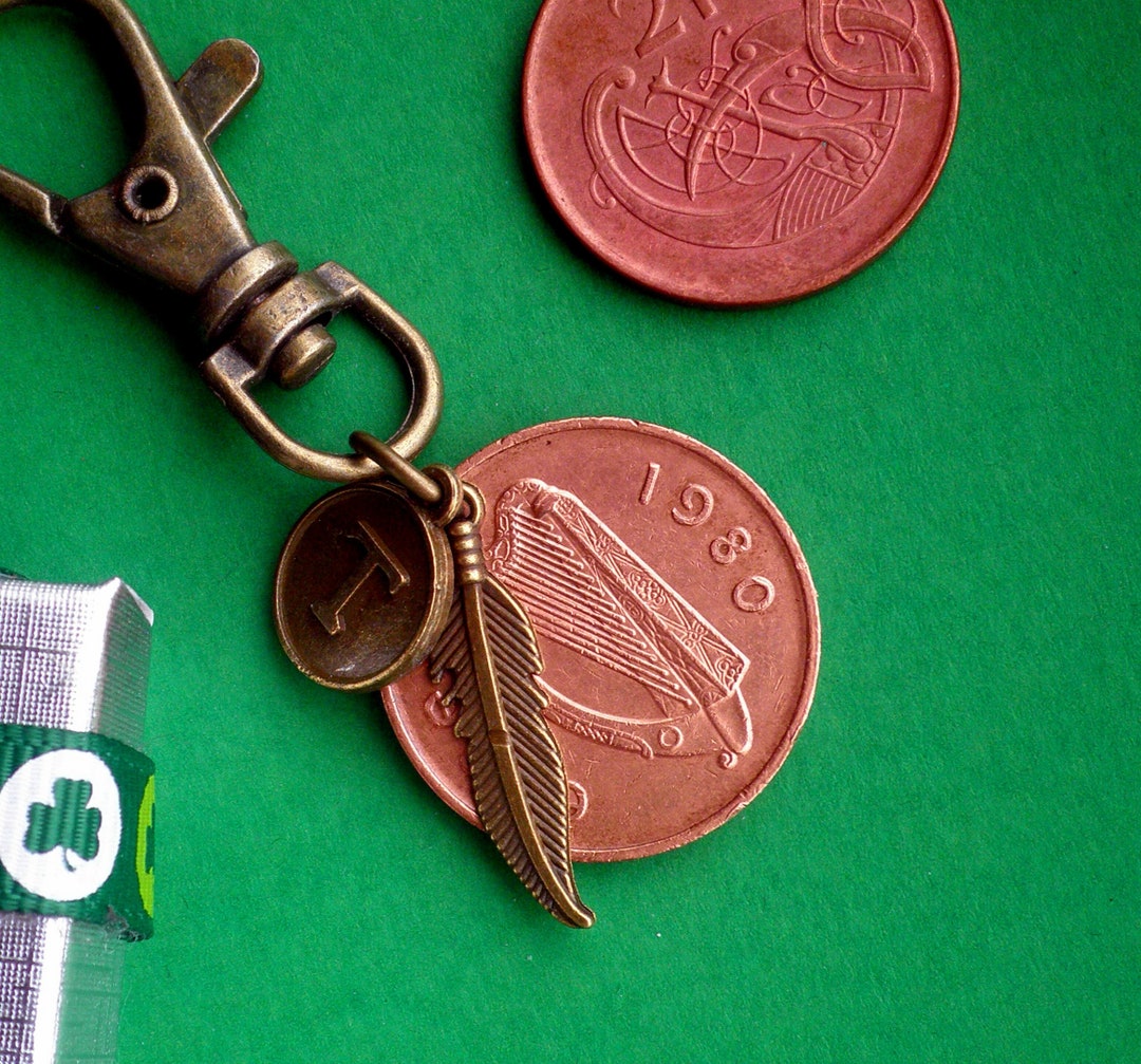 1980, 45th Birthday, 45th Anniversary, 1979 Irish 2p Keychain, Bronze ...