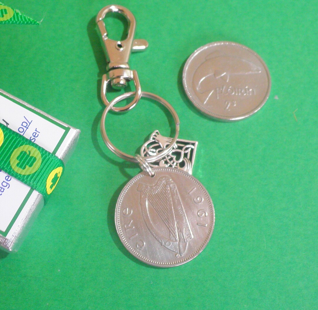 1961 Irish Coin Gift, 64th Birthday, Irish Salmon Coin, Flóirín, 2s ...