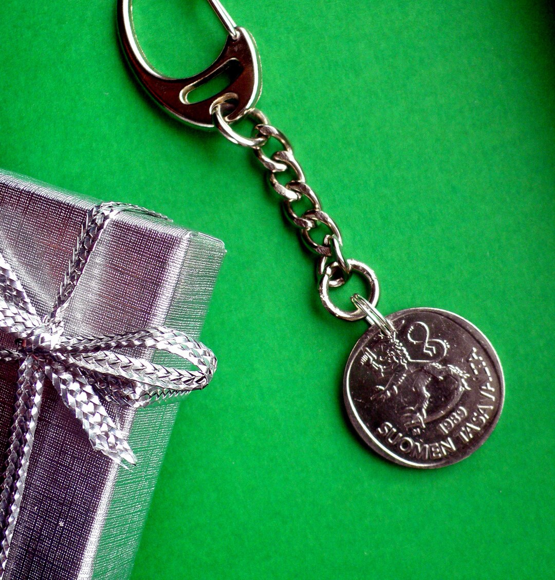 Finnish Coin Keychain, 1 Markka 1986, 1989, 1990, 1991 - Etsy