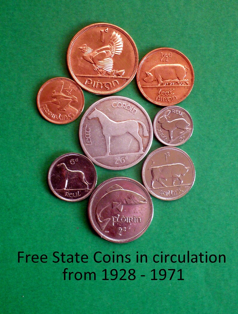 1954, 1955, 1965, Irish Salmon Coin Necklace, Salmon of Knowledge ...