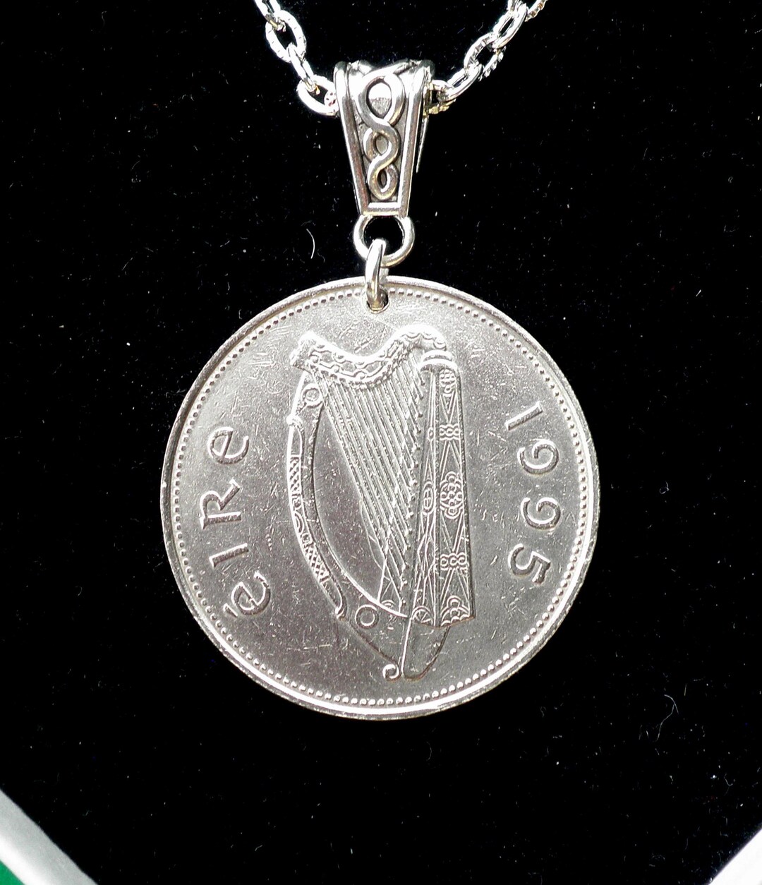 1996, 1995, Irish Punt Coin Necklace, Native Red Deer - Etsy