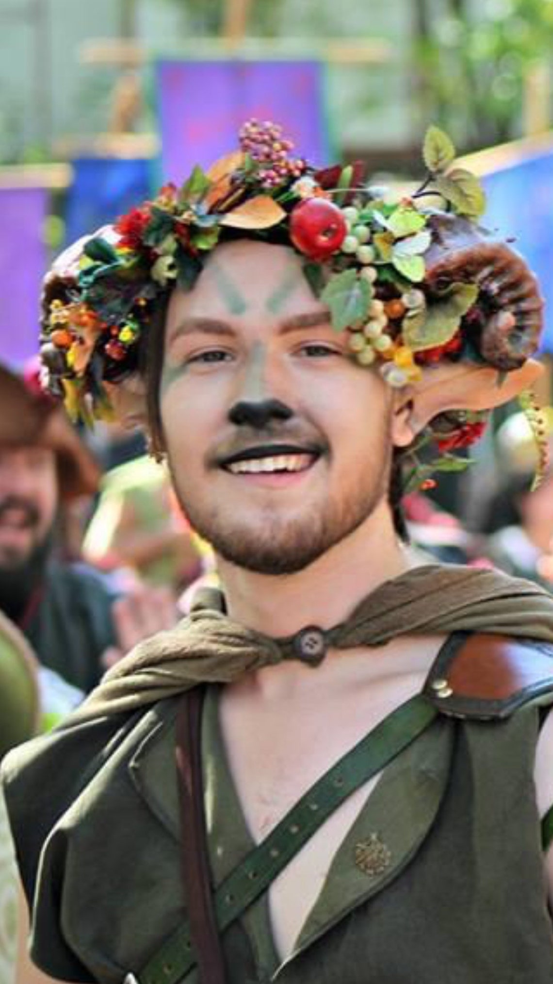 CUSTOM ORDER SATYR Horn Flower Crown Silk Hair Wreath for - Etsy