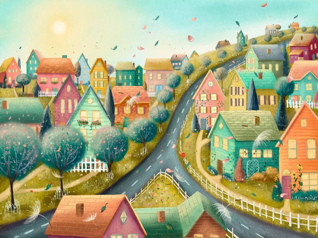 Spring Neighborhood - Etsy
