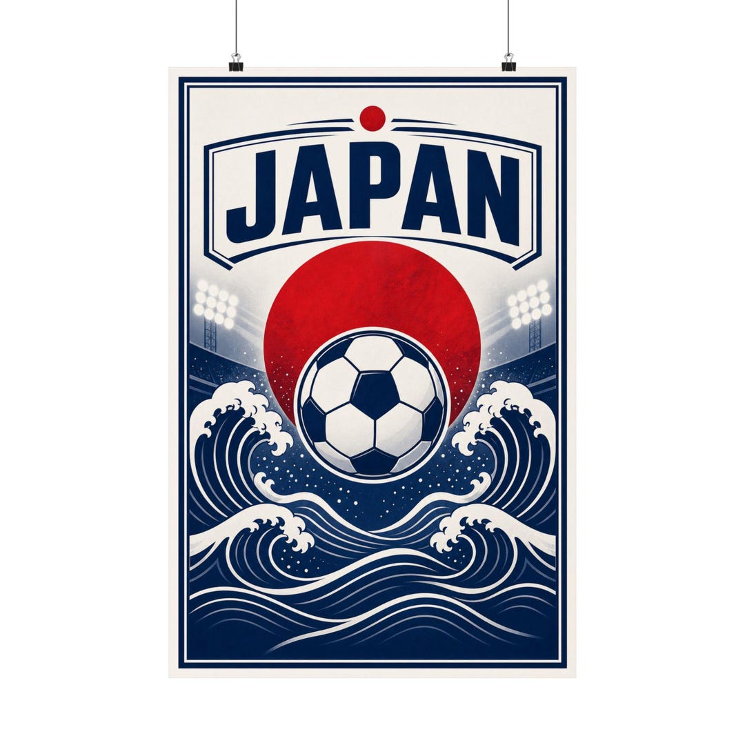 Japan Soccer Poster | World Cup 2026 Fan Art | Samurai Blue Football ...