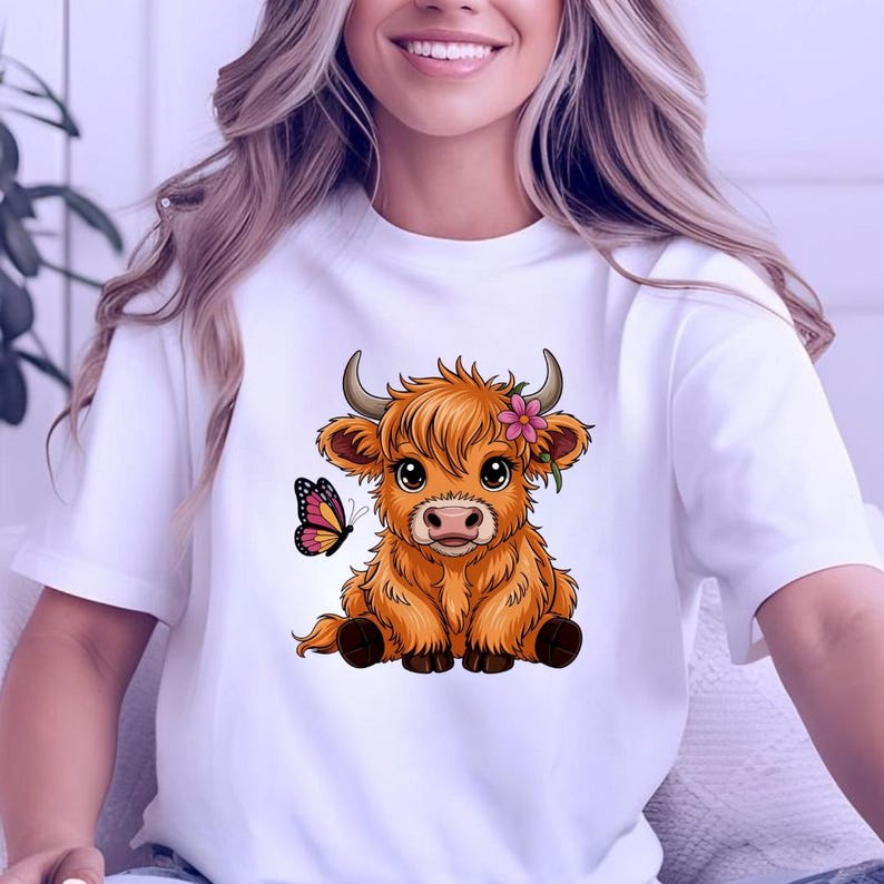 Highland Cow PNG Bundle, Watercolor Farm Animal Clipart (digital ...
