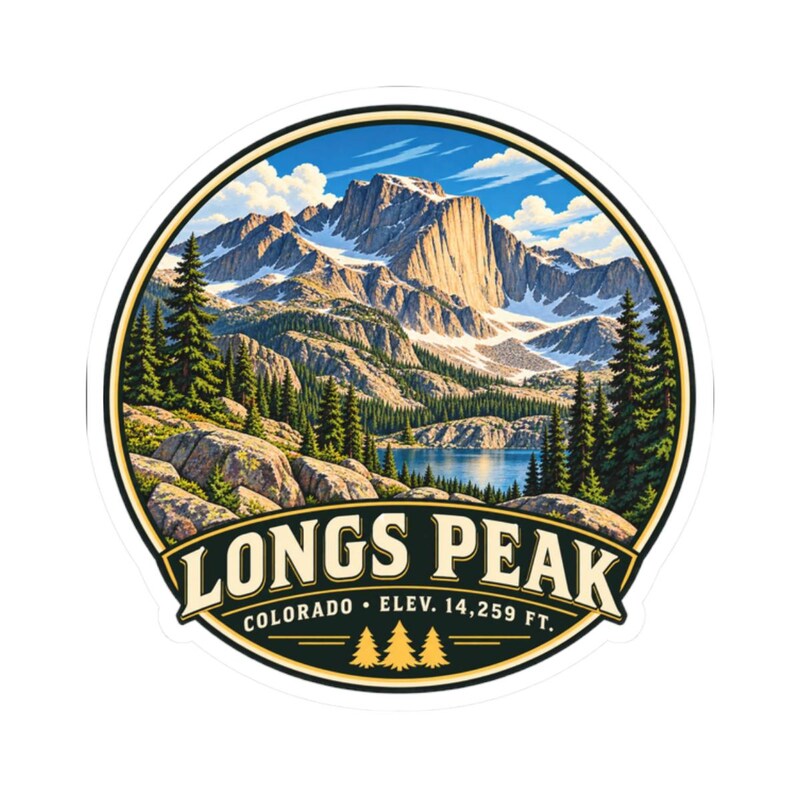 Mountain Long Sticker - Etsy