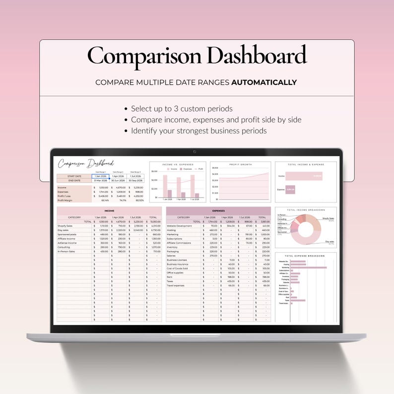 Small Business Bookkeeping Spreadsheet Template, Google Sheets Income ...