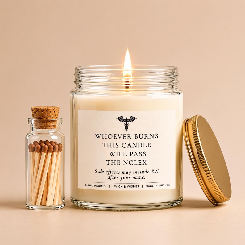 New Nurse Candle, NCLEX Pass Celebration, Funny Nursing School ...