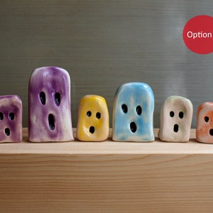 Mini Colorful Ceramic Ghosts Set of 6 Ceramic Ghosts - Etsy