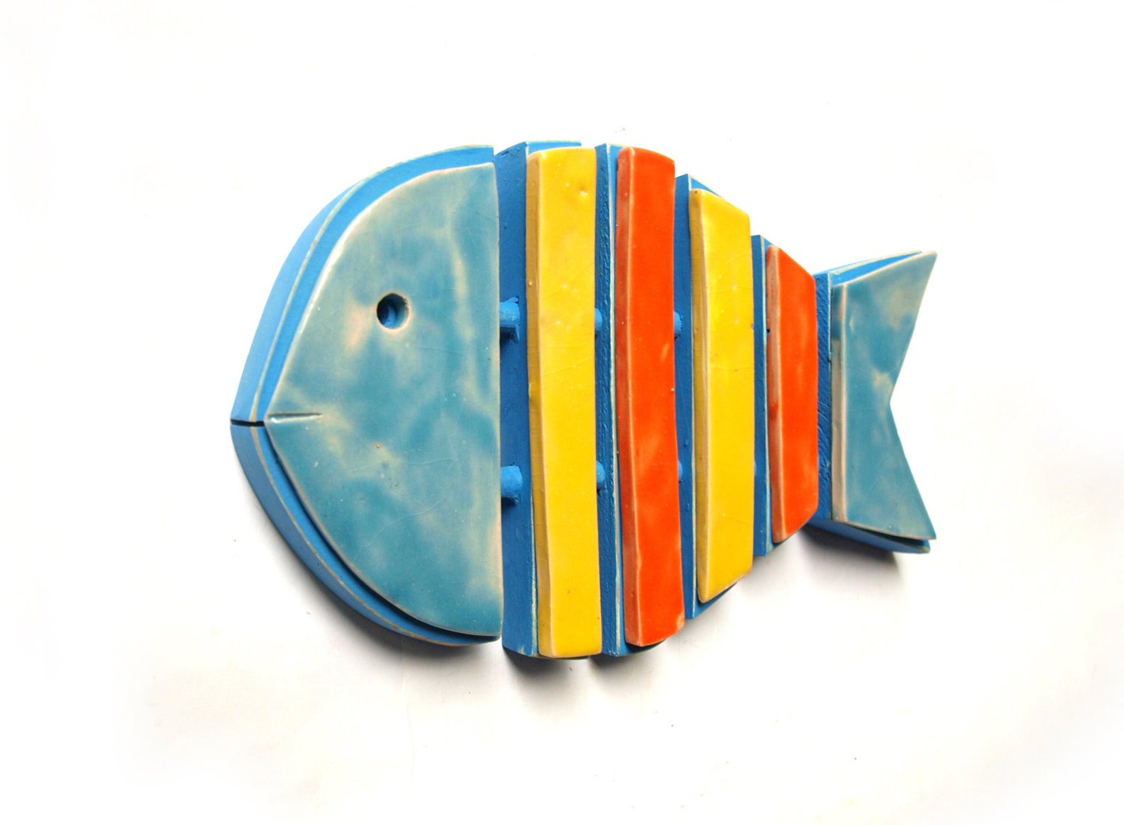Skeleton Wall Fish Fish Bone Wall Art Colorful Ceramic Fish - Etsy