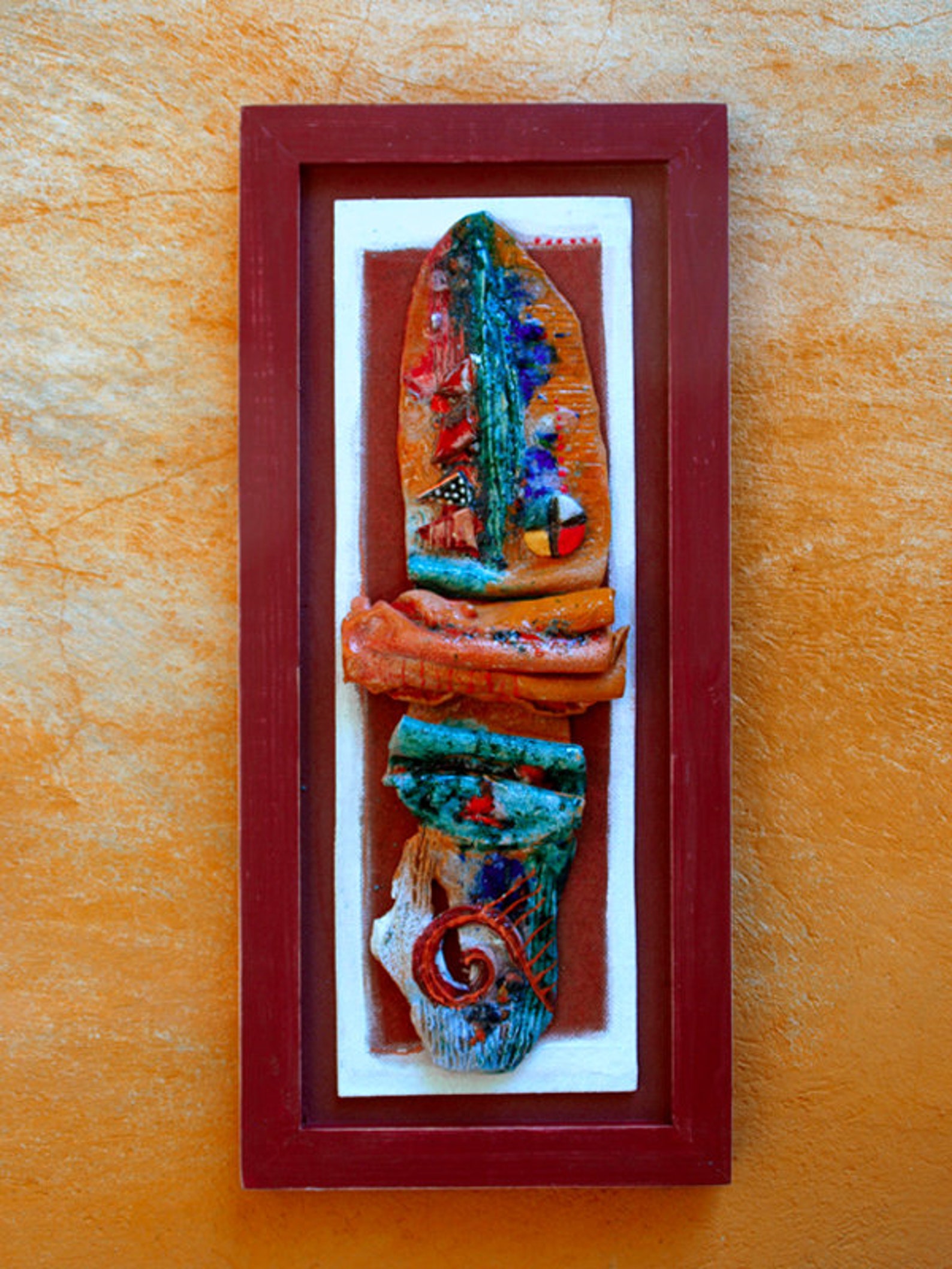 Modern Wall Sculpture Framed Sculpture Large Abstract Panel - Etsy