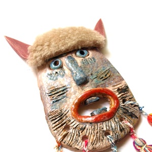 Folk Art Mask Bulgarian Kuker Mask Bulgarian Folk Art - Etsy