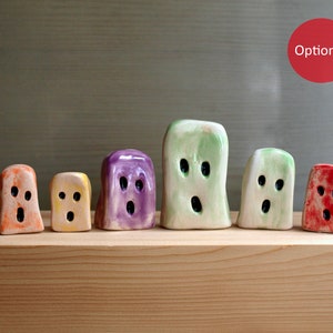 Mini Colorful Ceramic Ghosts, Set of 6 Ceramic Ghosts, Colorful Ceramic Ghost, Ghosts Halloween ...