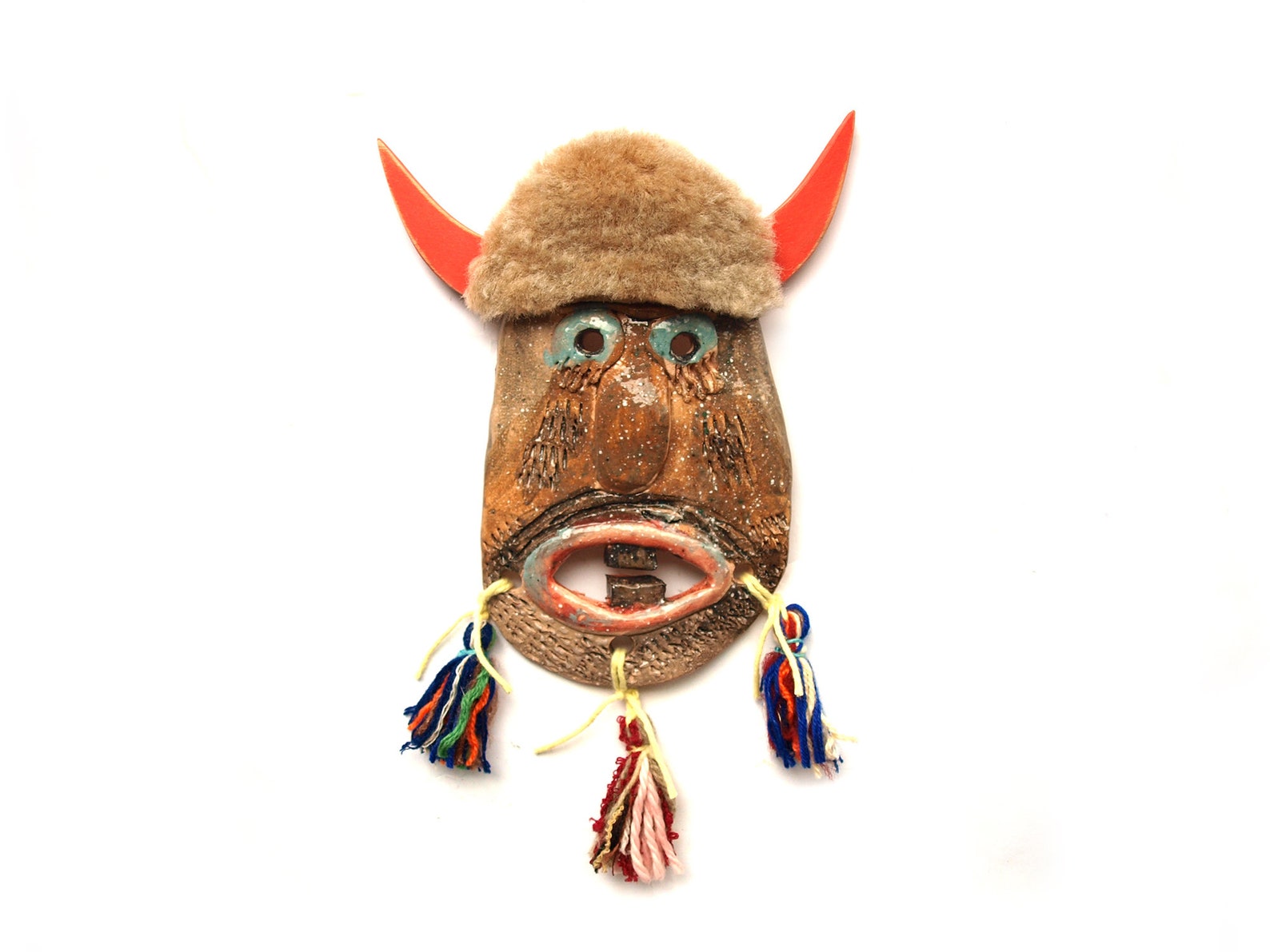 Folk Art Mask Bulgarian Kuker Mask Bulgarian Folk Art | Etsy