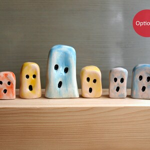 Mini Colorful Ceramic Ghosts, Set of 6 Ceramic Ghosts, Colorful Ceramic ...