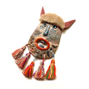Folk Art Mask Bulgarian Kuker Mask Bulgarian Folk Art - Etsy