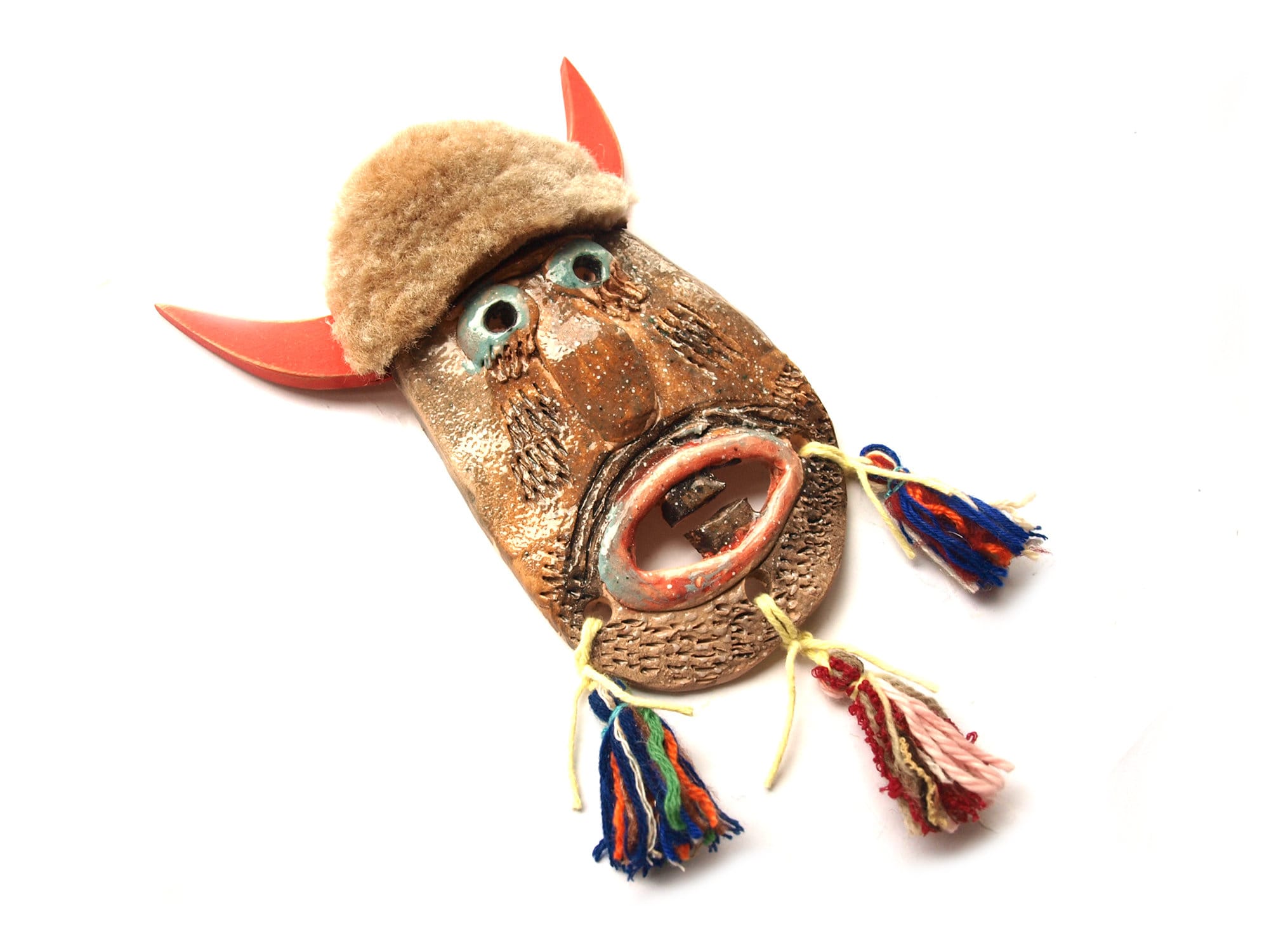 Folk Art Mask Bulgarian Kuker Mask Bulgarian Folk Art | Etsy