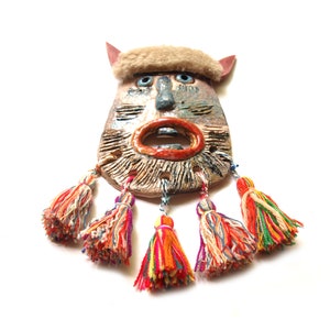 Folk Art Mask Bulgarian Kuker Mask Bulgarian Folk Art - Etsy