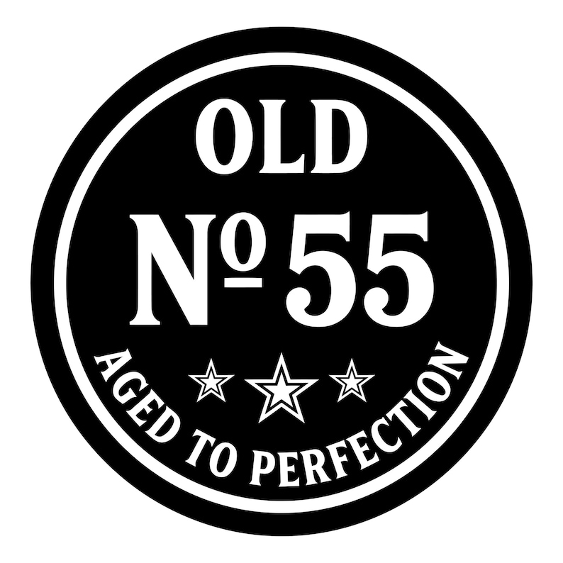 55th Birthday Svg, 55th Birthday Clipart, 55th Birthday Vector File ...