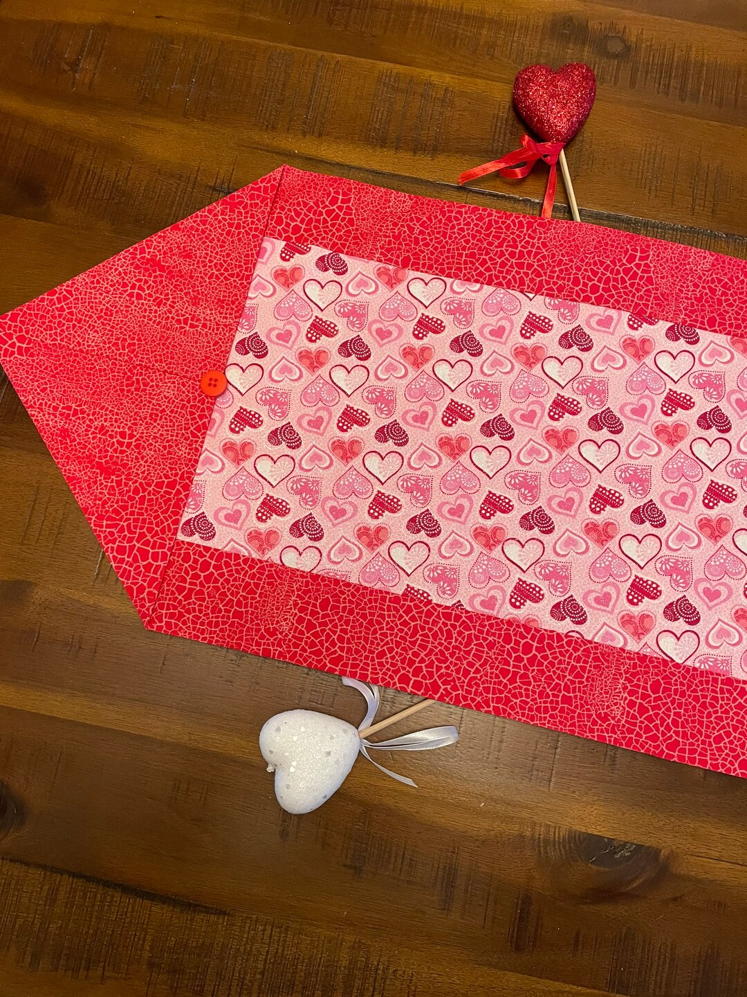 Heart Table Runner - Valentine’s Day Table Decor - Valentine Table ...
