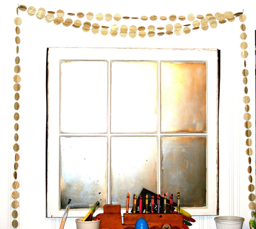 Book Garland - Vintage Paper Circle Banner - Les Miserables - the Great ...