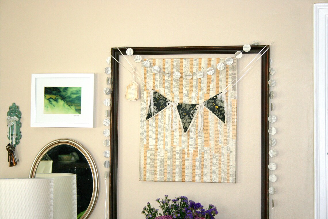 Book Garland Vintage Paper Circle Banner Les Miserables | Etsy