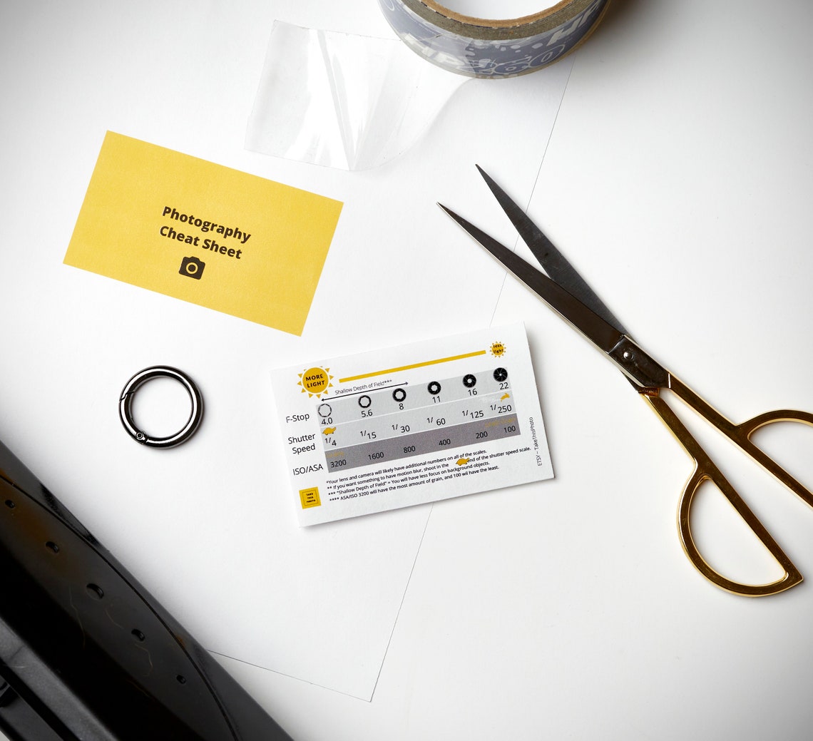 DSLR Camera Photography Cheat Sheet *printable* - Digital Reference ...