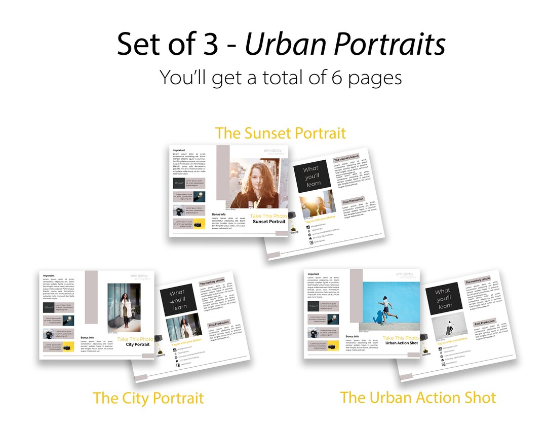 Set of 3 - PRINTABLE Mini Photography Lessons - for Cell Phone and DSLR ...