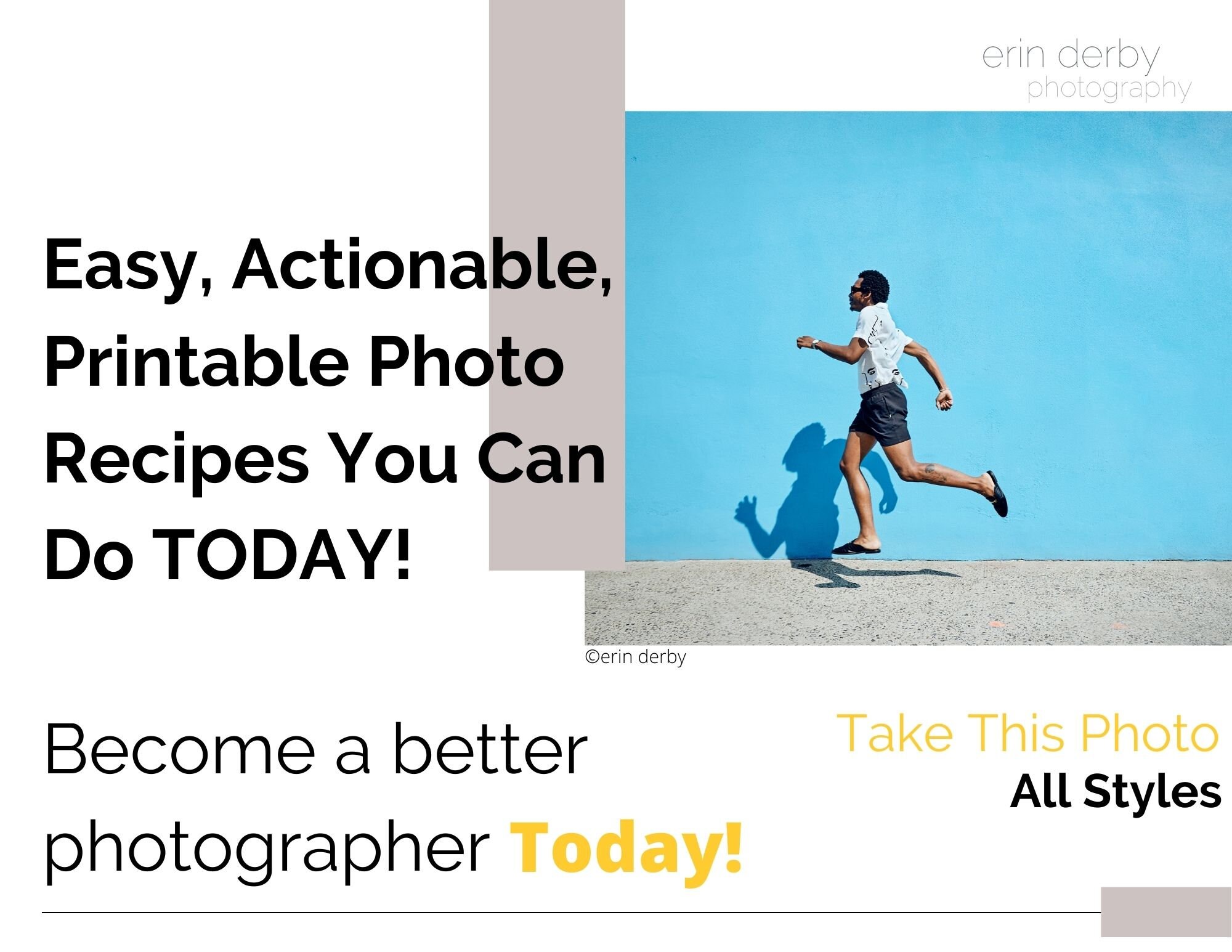 PRINTABLE Mini Photography Lesson - for Cell Phone and DSLR - Easy ...