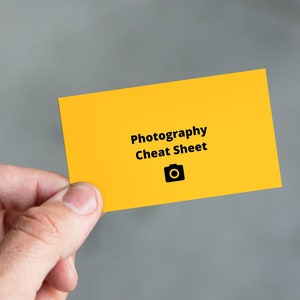 DSLR Camera Photography Cheat Sheet *printable* - Digital Reference ...