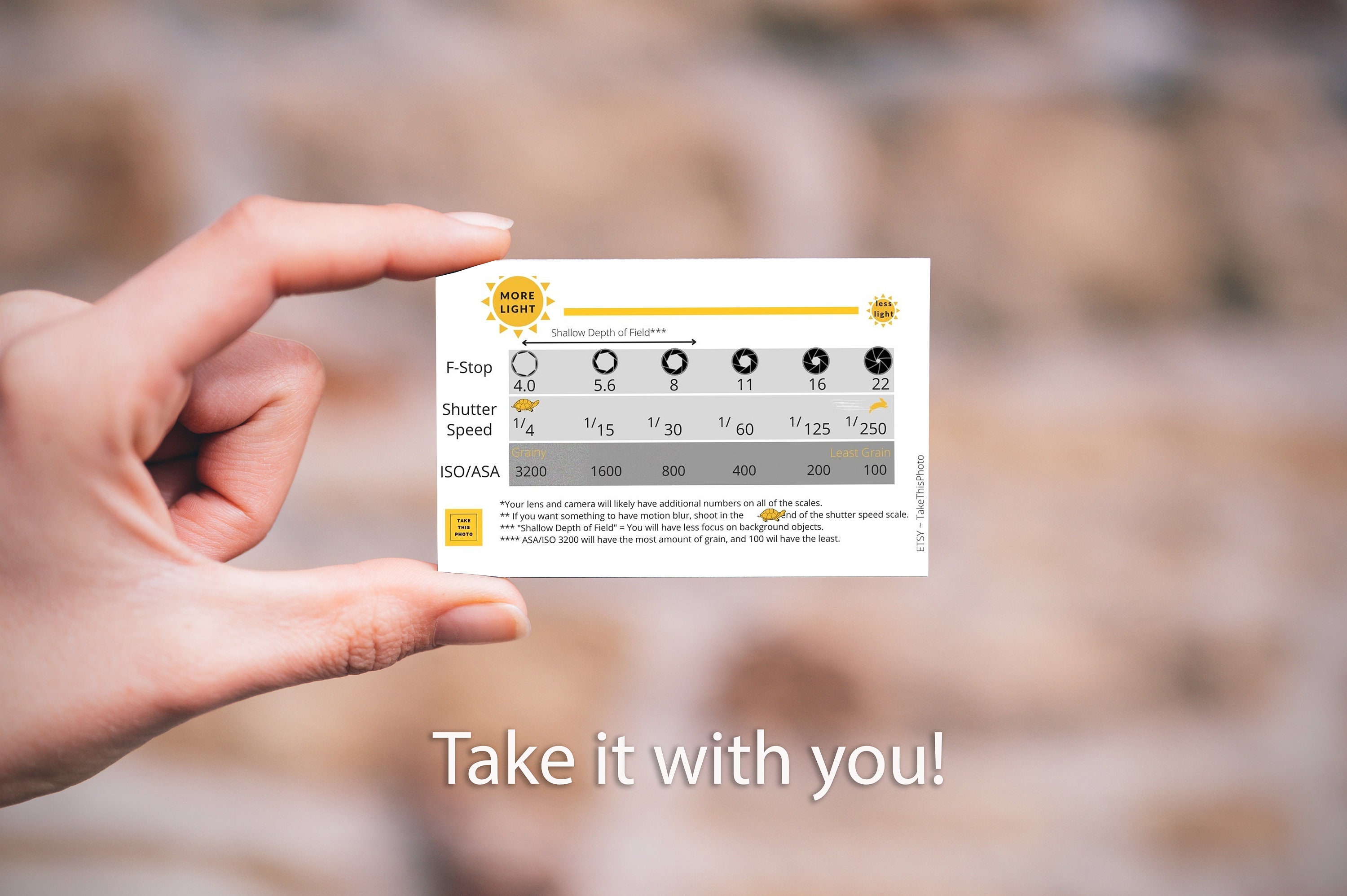 DSLR Camera Photography Cheat Sheet printable Digital Reference Card ...