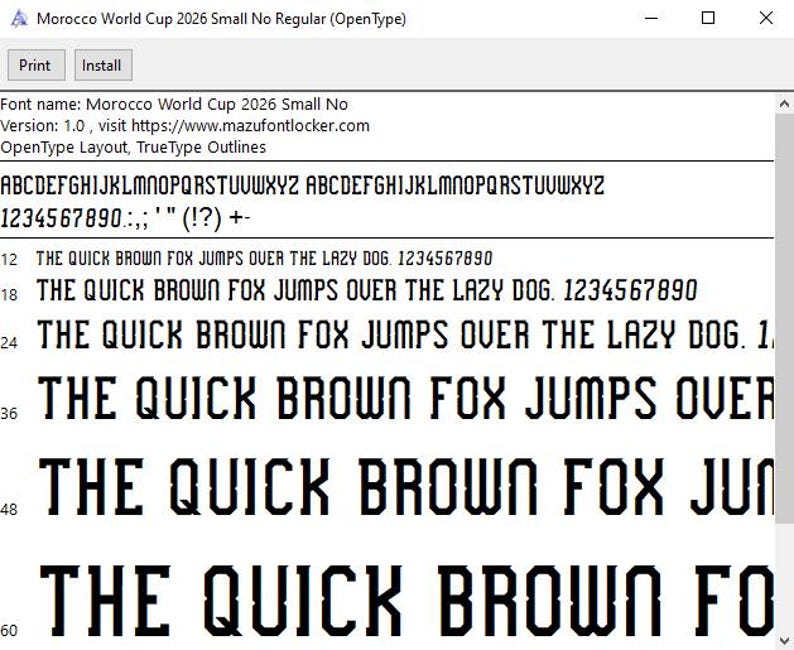 Morocco World Cup 2026 Font Vector - OTF TTF Ai Svg Pdf Eps | Home ...