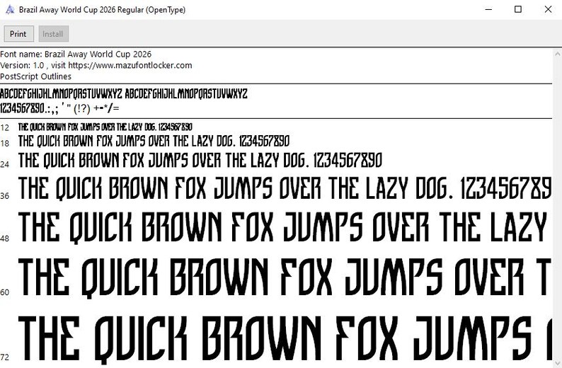 Brazil World Cup 2026 Font Vector - OTF TTF Ai Svg Pdf Eps | Home ...