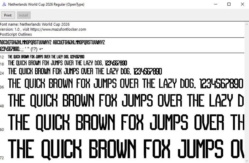 Netherlands World Cup 2026 Font Vector - OTF TTF Ai Svg Pdf Eps | Home ...