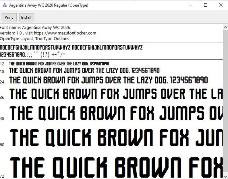 Argentina World Cup 2026 Font Vector - OTF TTF Ai Svg Pdf Eps | Home ...