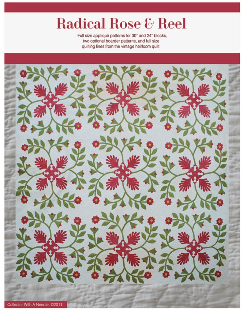 Radical Rose & Reel Applique Quilt Pattern - Etsy