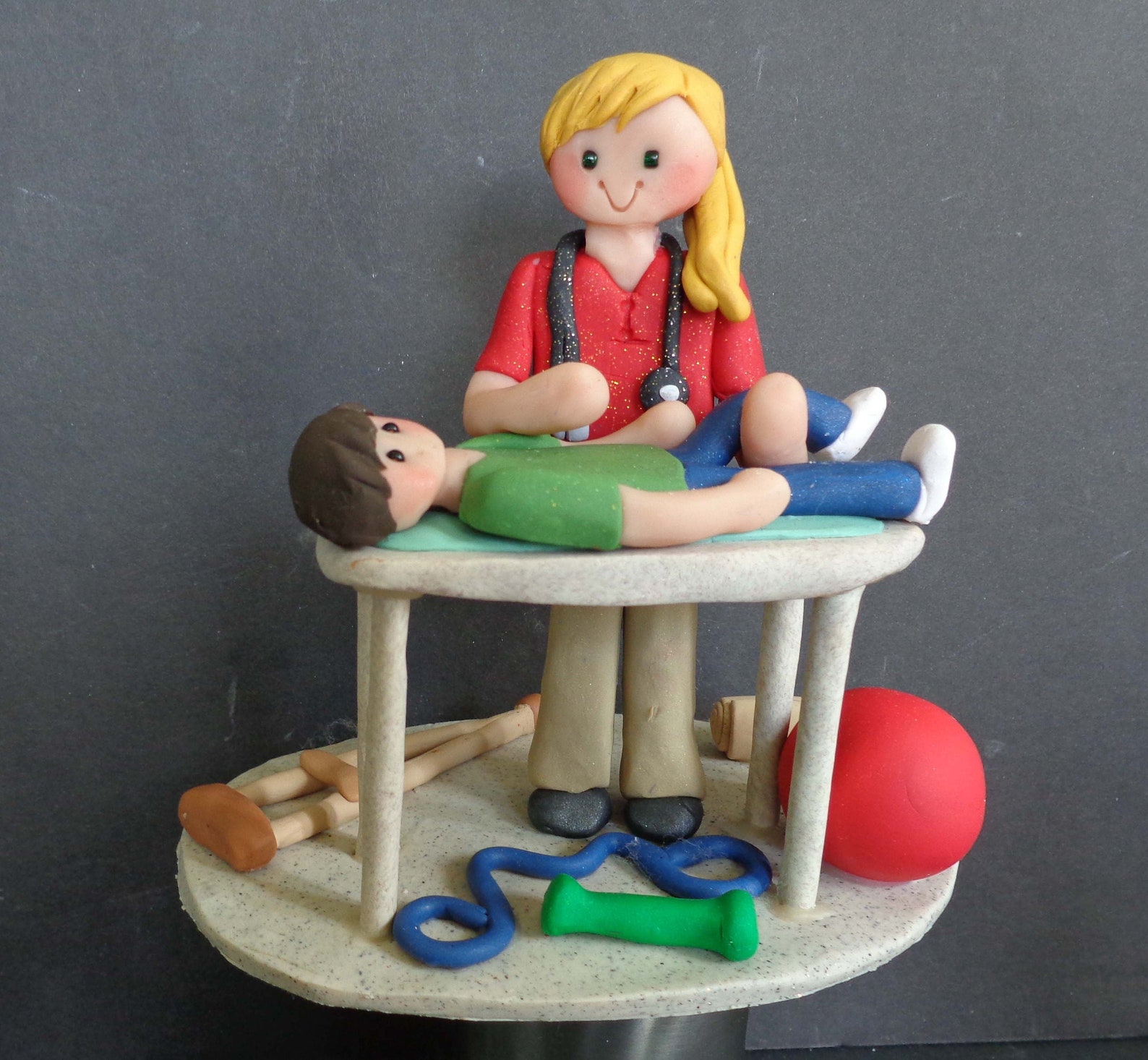 Physical Therapy Therapist Cake Topper Table Ball Handcrafted - Etsy