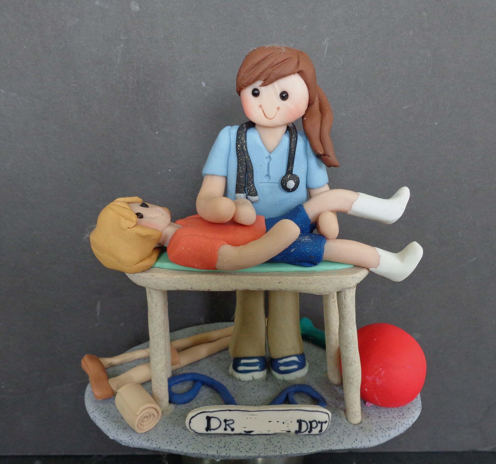 Physical Therapy Therapist Cake Topper Table Ball Handcrafted - Etsy
