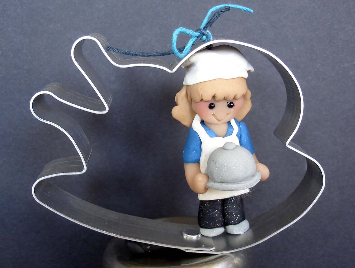 Chef Cloche Christmas Ornament Roast Turkey Caterer Hat Metal - Etsy