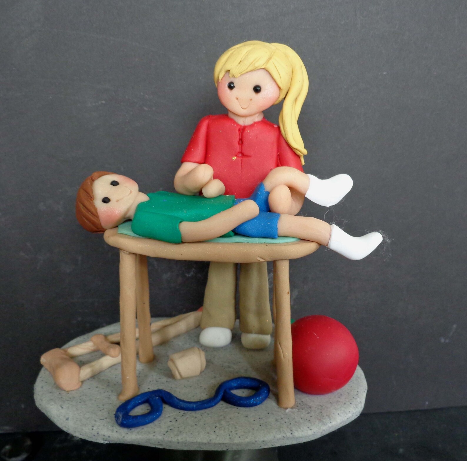 Physical Therapy Therapist Cake Topper Table Ball Handcrafted - Etsy