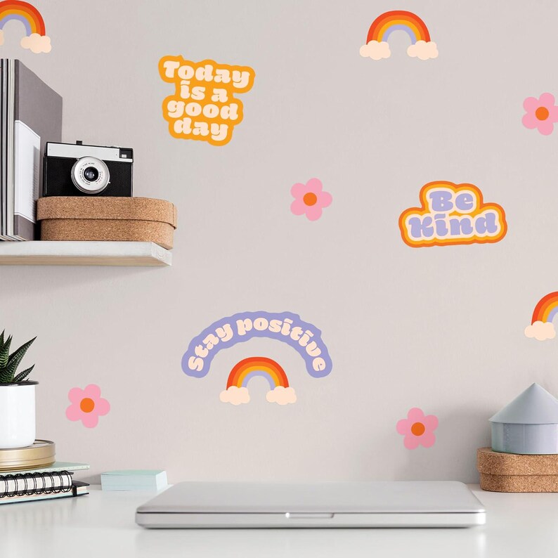 Flower Power Wall Decals - Etsy Australia