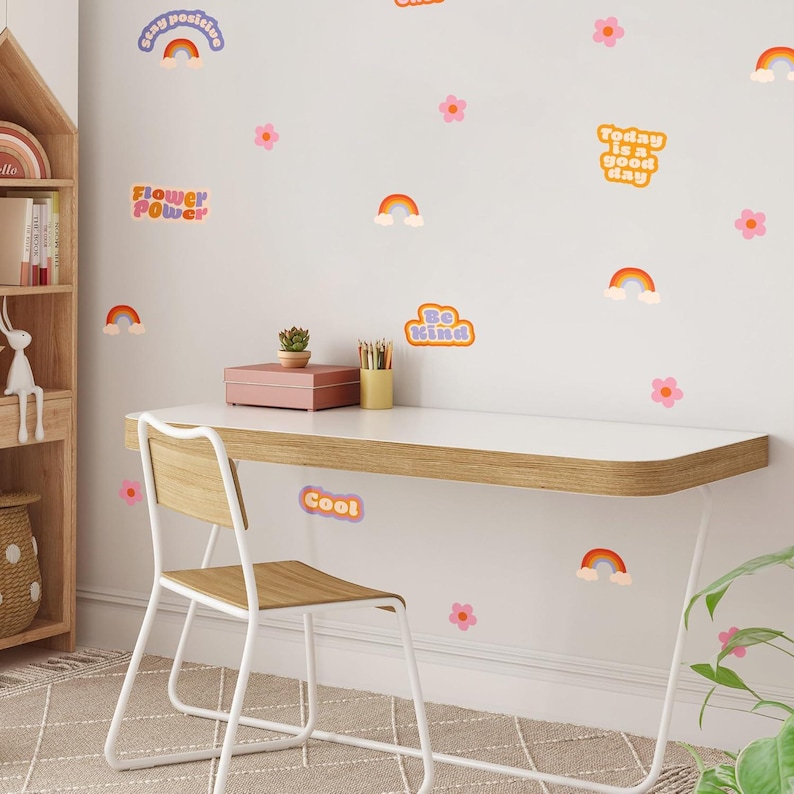 Flower Power Wall Decals - Etsy Australia