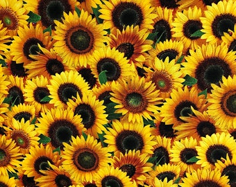Sunflower fabric | Etsy