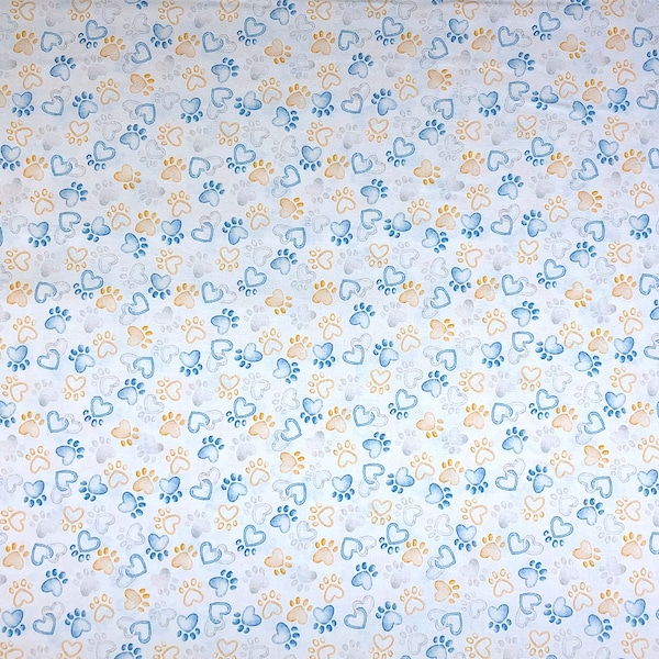 Paw Print Fabric - Etsy