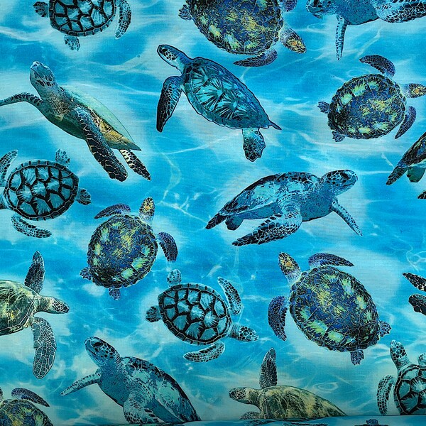 Sea Turtles Fabric - Etsy