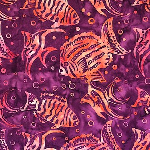 Batik Fabric Fish Batik Cotton Fabric Quilting Fabric - Etsy