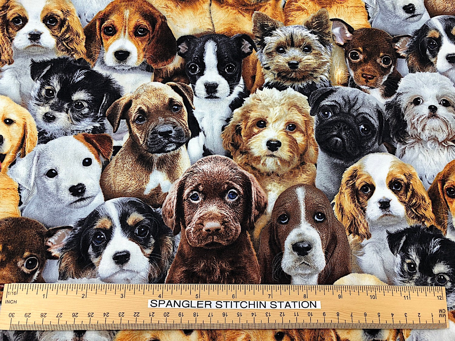 Dog Fabric Adorable Pets Elizabeth's Studio Cotton | Etsy