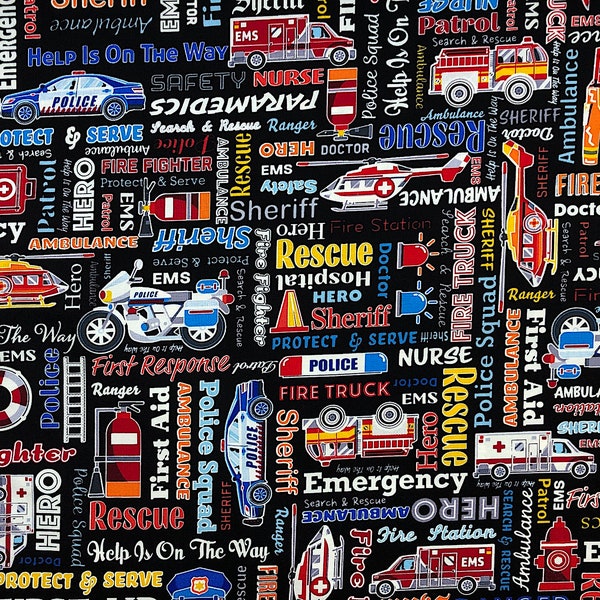 First Responder Fabric - Etsy