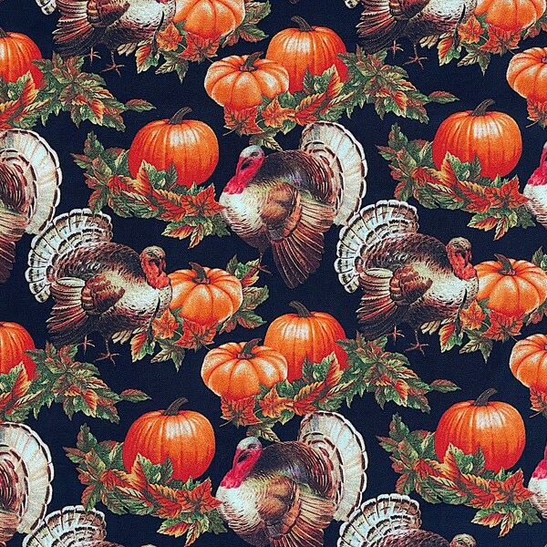 Thanksgiving Fabric - Etsy