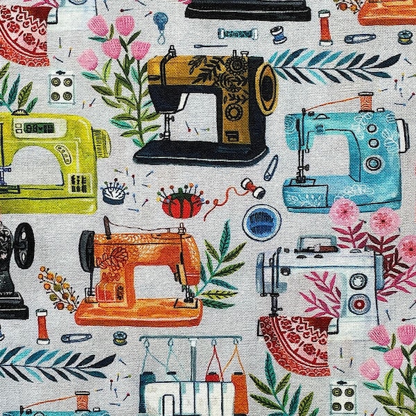 Sewing Machine Themed Fabric - Etsy